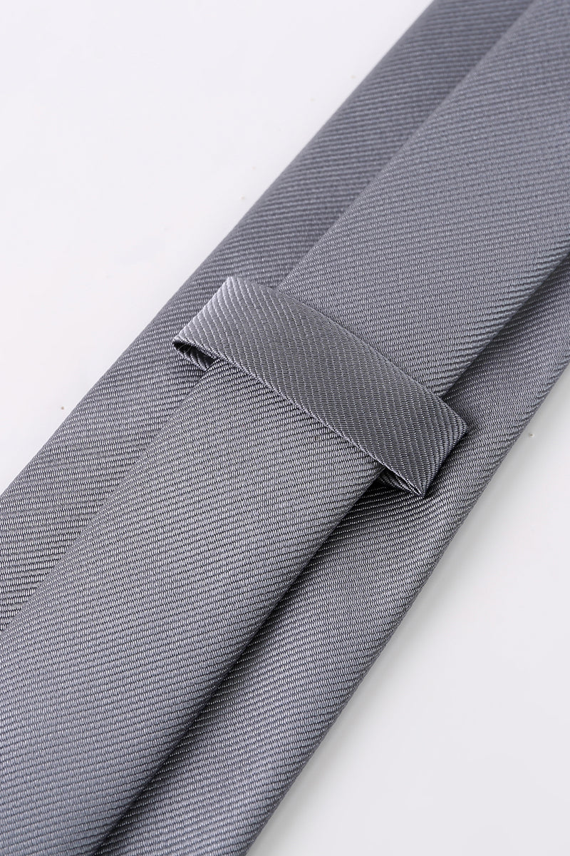 Queendancer Men Grey Solid Satin Prom Tie – queendancer